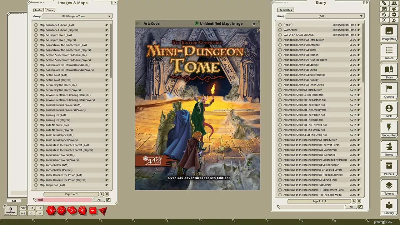 Mini-Dungeon Tome for Fantasy Grounds
