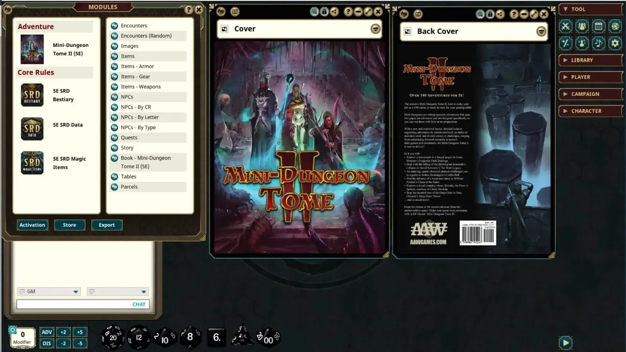 Mini-Dungeon Tome II (5th Edition) for Fantasy Grounds