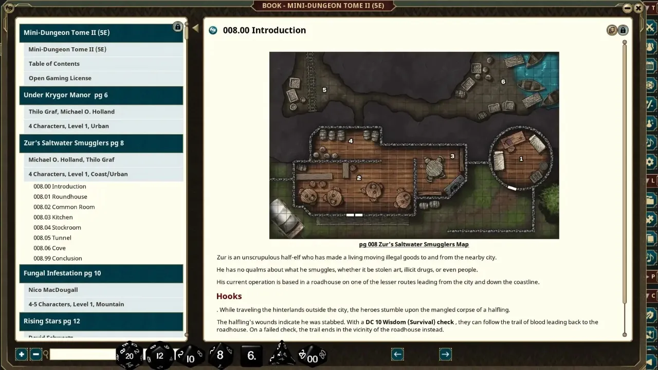 Mini-Dungeon Tome II (5th Edition) for Fantasy Grounds