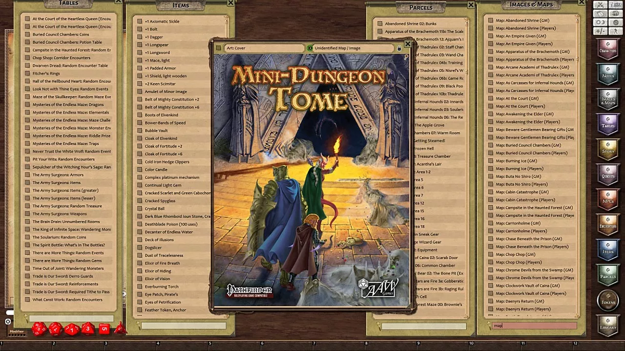 Mini-Dungeon Tome for Fantasy Grounds
