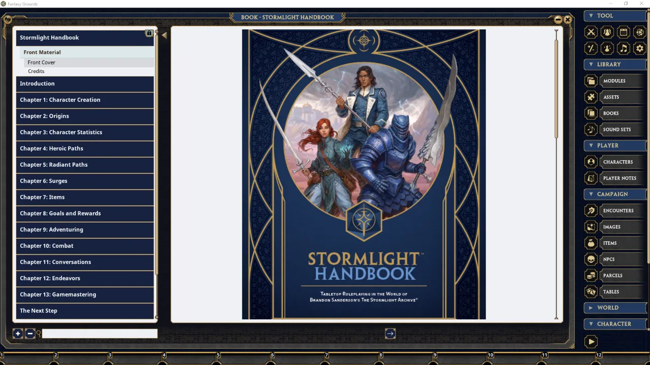 Stormlight Handbook for Fantasy Grounds