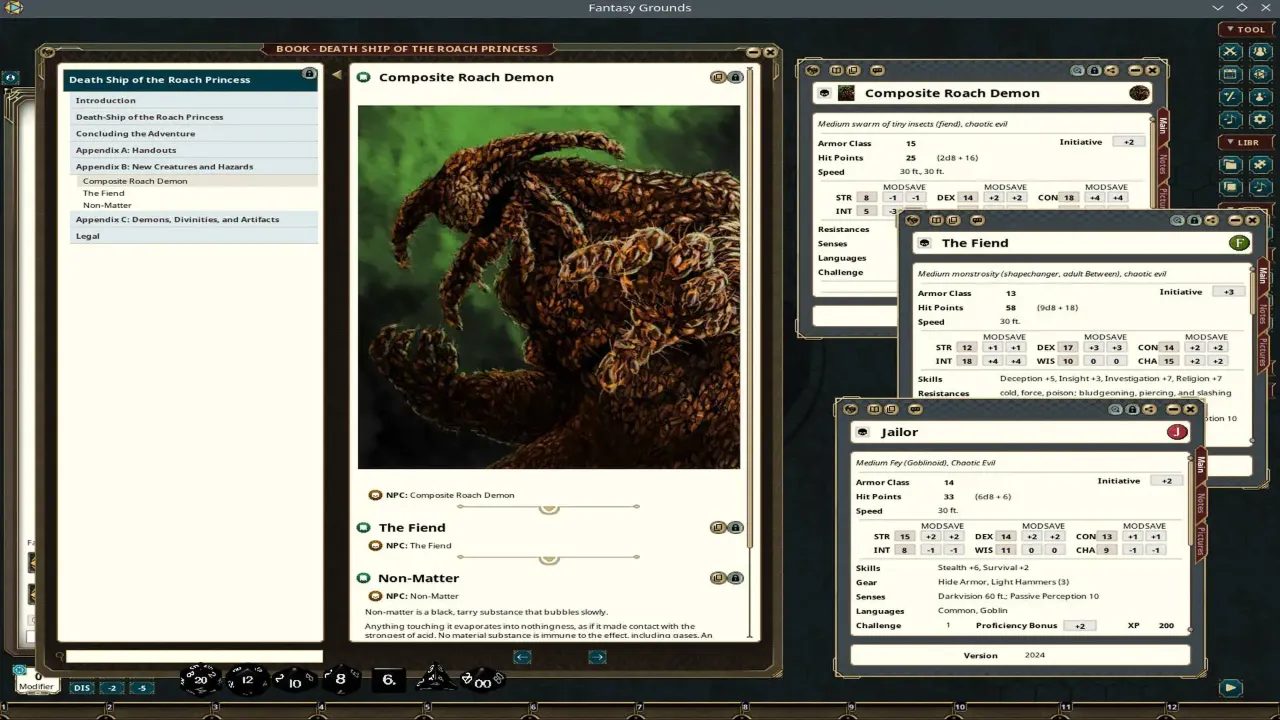 Death Ship of the Roach Princess for Fantasy Grounds