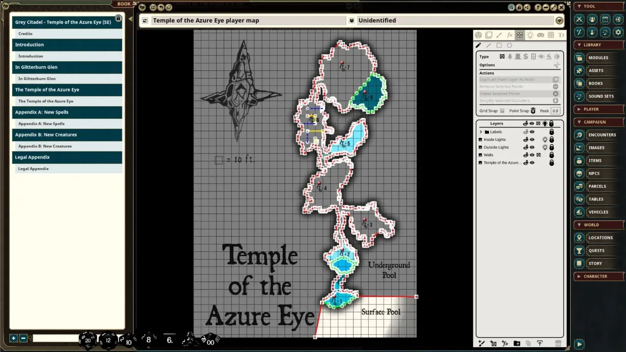 The Grey Citadel - Temple of the Azure Eye for Fantasy Grounds