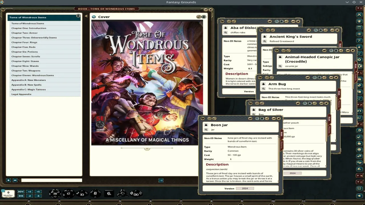 Tome of Wondrous Items for Fantasy Grounds
