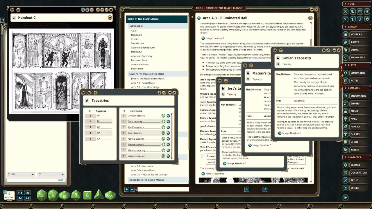 Dungeon Crawl Classics #82: Bride of the Black Manse for Fantasy Grounds