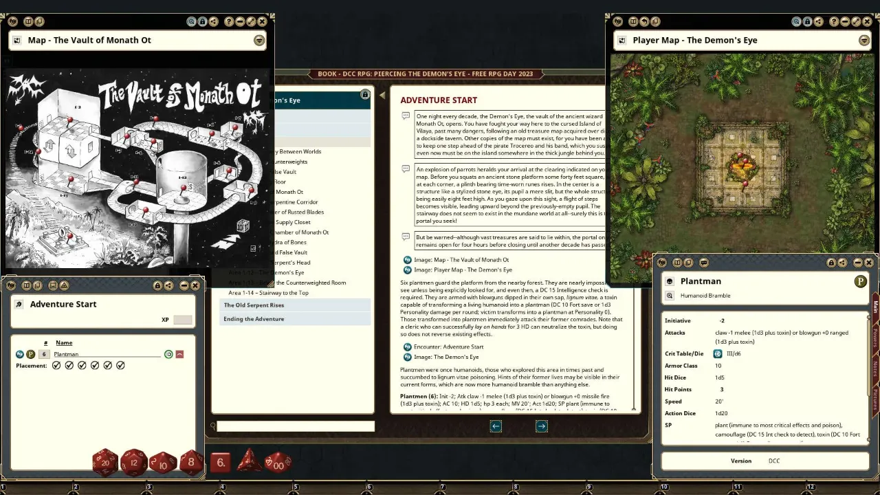 DCC RPG: Piercing the Demon's Eye - Free RPG Day 2023 for Fantasy Grounds