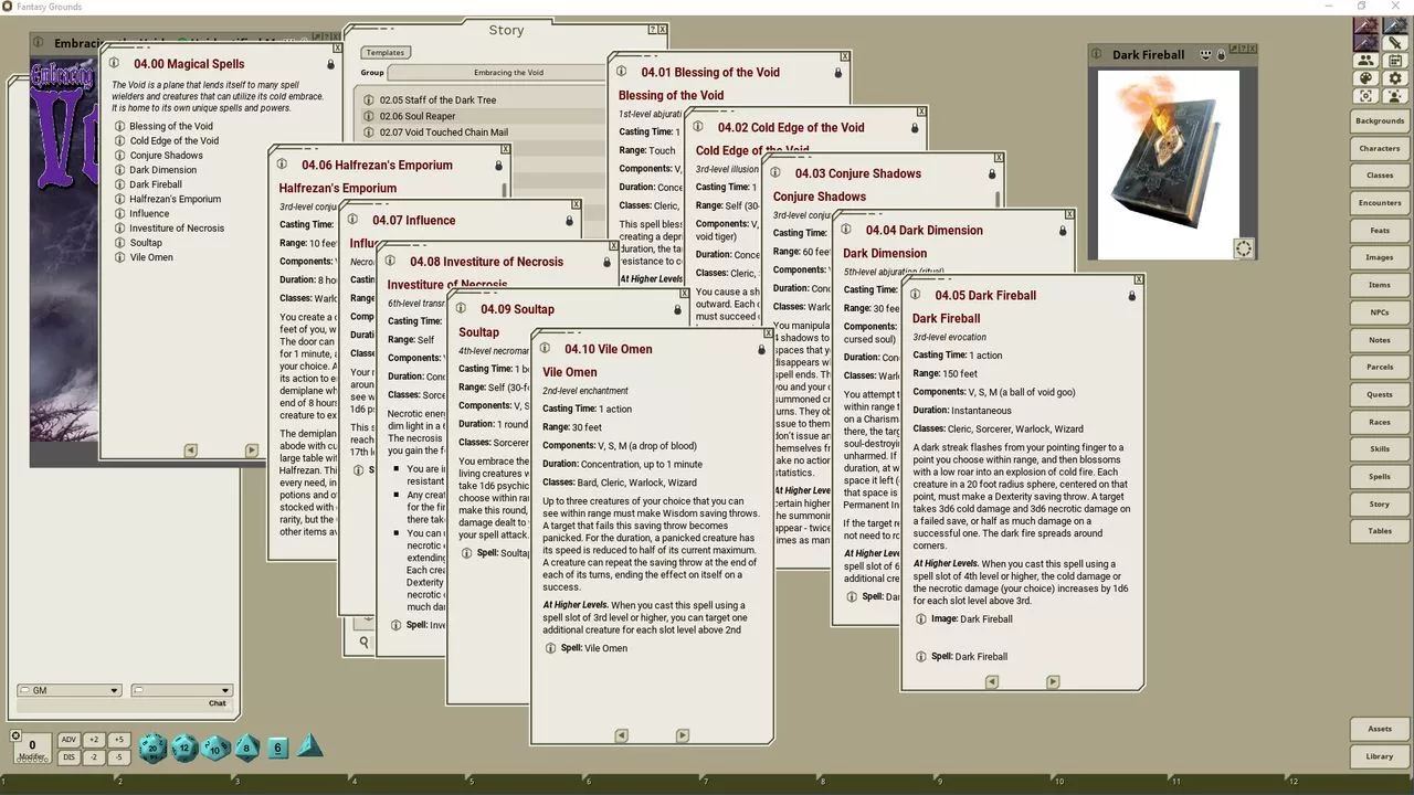 Embracing the Void for Fantasy Grounds
