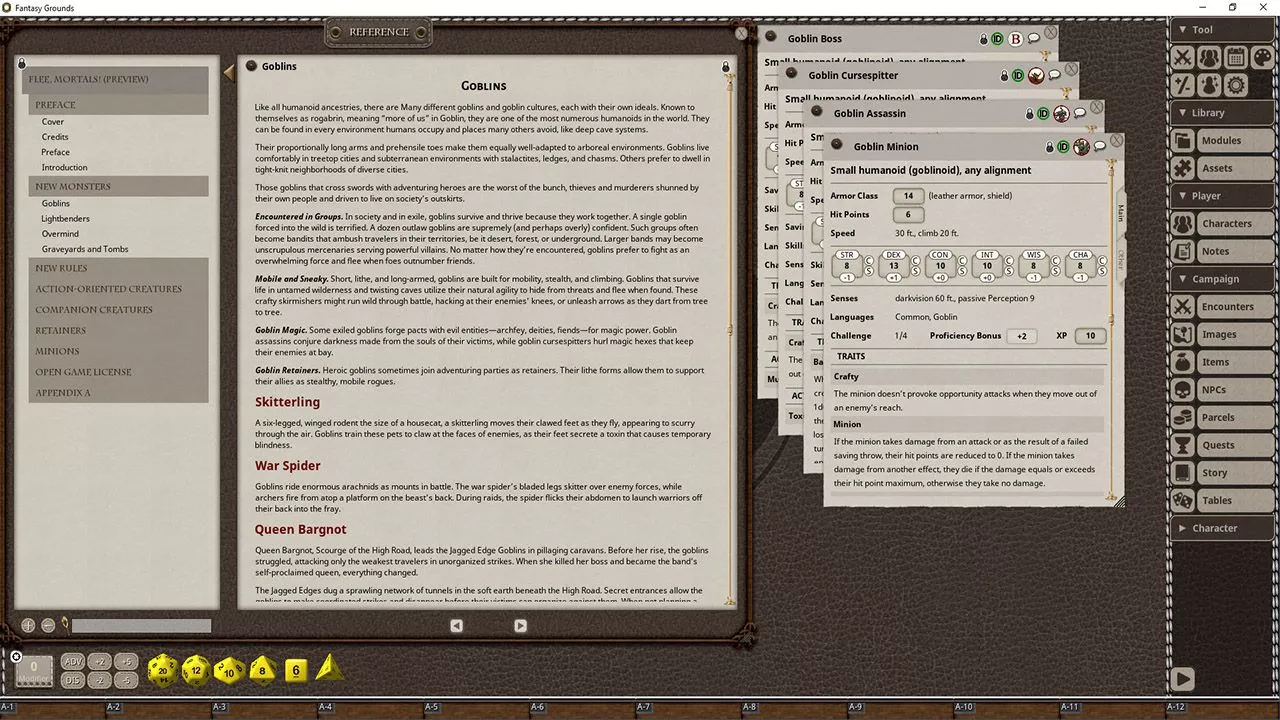 Flee, Mortals! for Fantasy Grounds