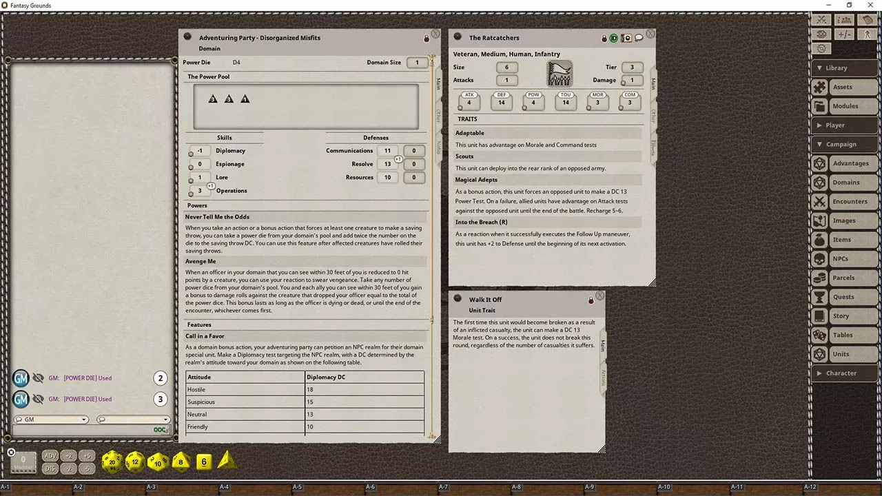Kingdoms & Warfare for Fantasy Grounds