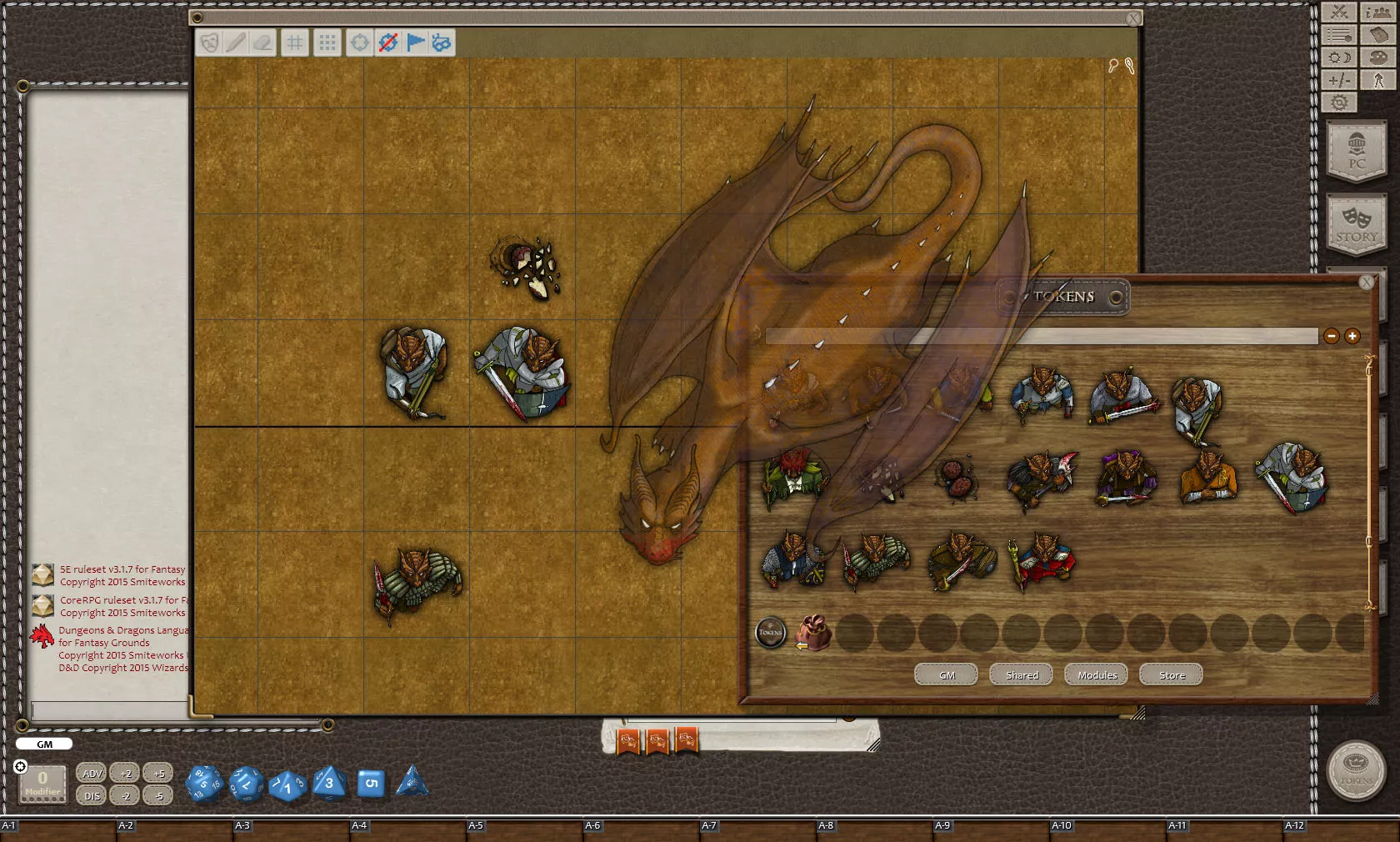 Copper Dragons (Token Pack) for Fantasy Grounds