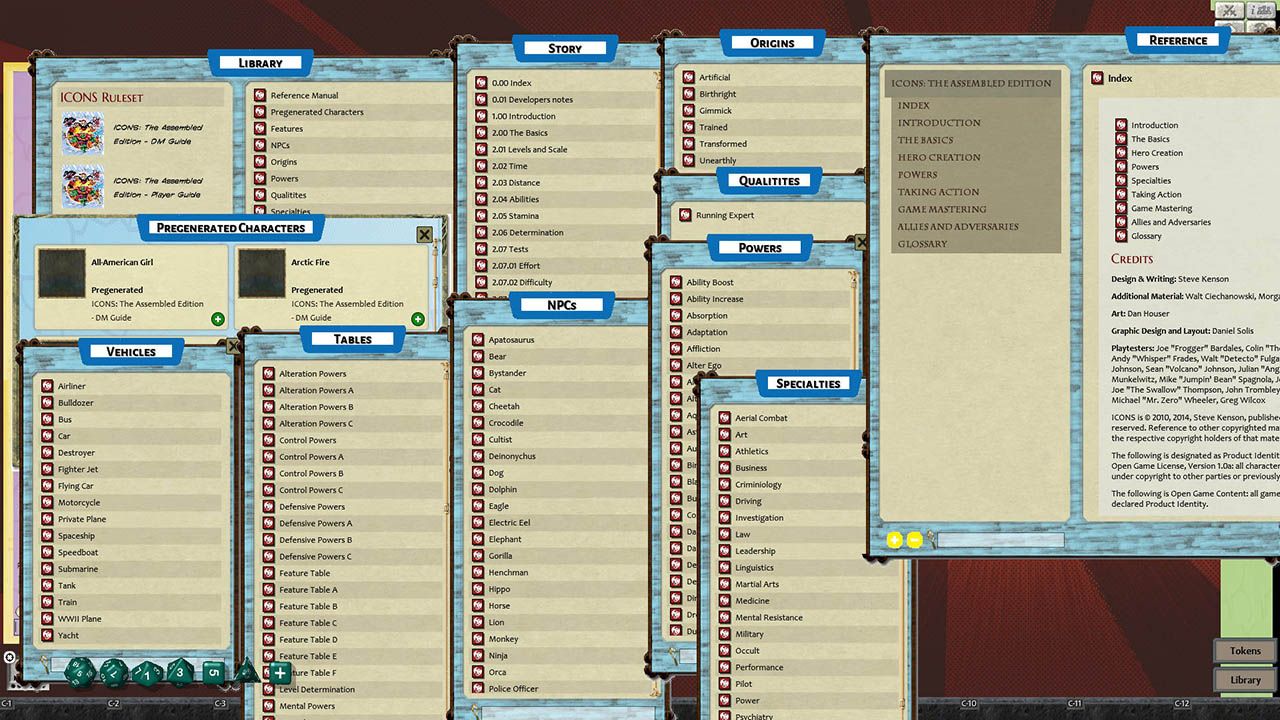 ICONS Superpowered Roleplaying: The Assembled Edition for Fantasy Grounds