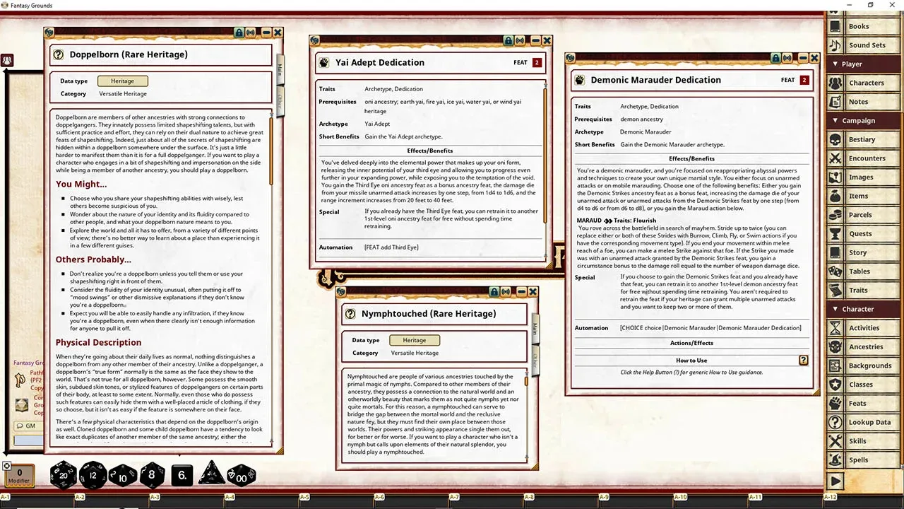 Battlezoo Ancestries: Classic Creatures for Fantasy Grounds