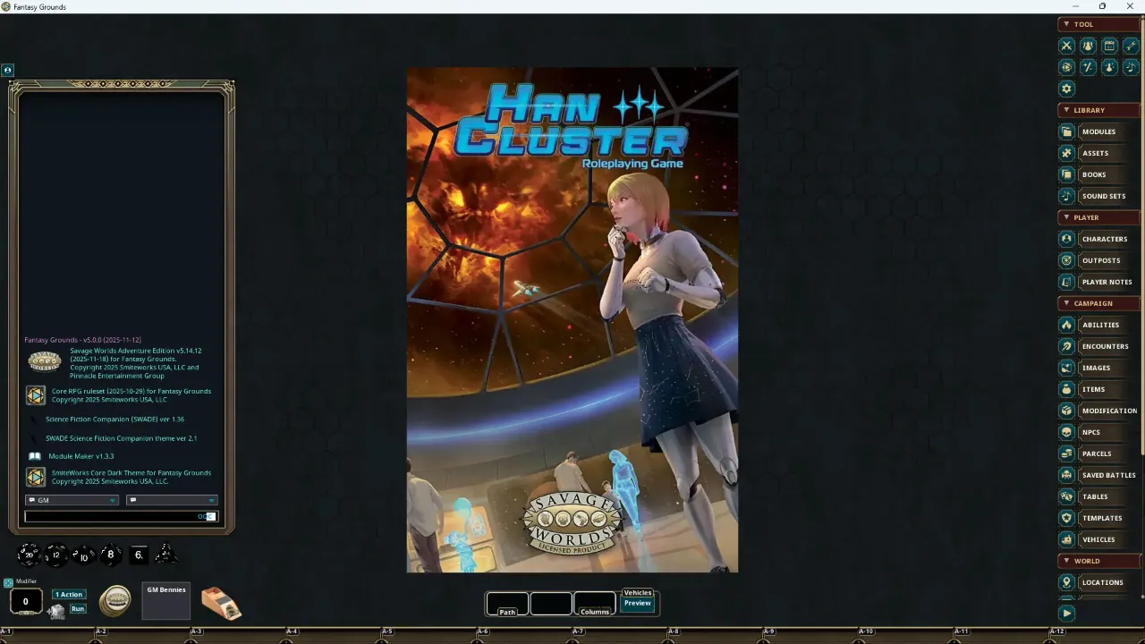 Han Cluster Roleplaying Game for Fantasy Grounds