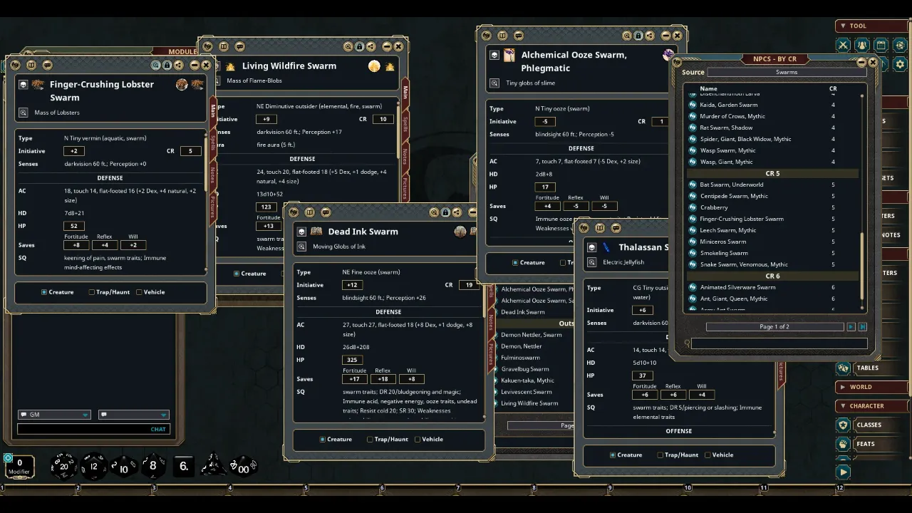 Swarms for Fantasy Grounds