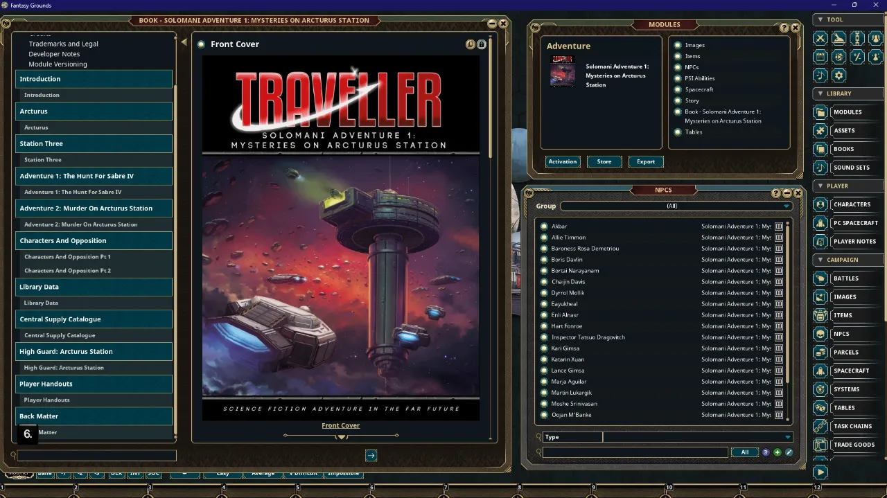 Traveller - Solomani Adventure 1: Mysteries on Arcturus Station for ...