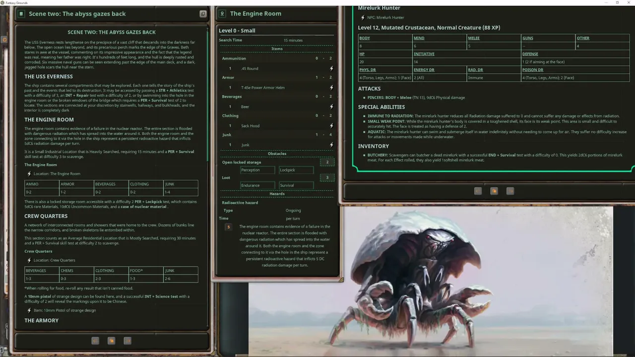 Fallout RPG - Into the Abyss for Fantasy Grounds