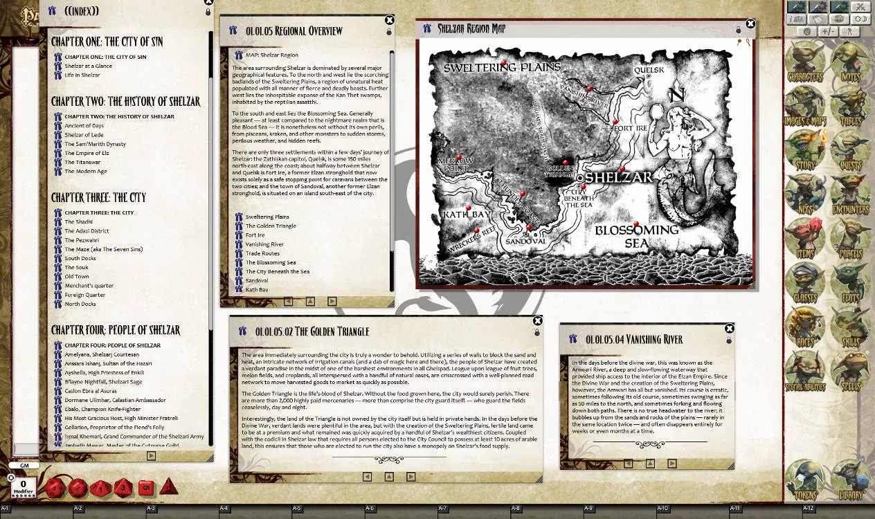 Scarred Lands: Shelzar City of Sin for Fantasy Grounds