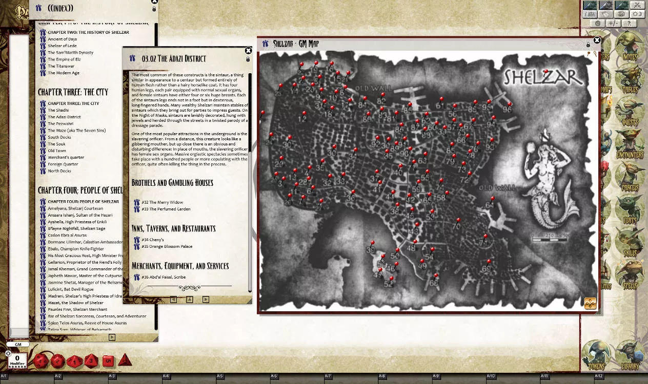 Scarred Lands: Shelzar City of Sin for Fantasy Grounds