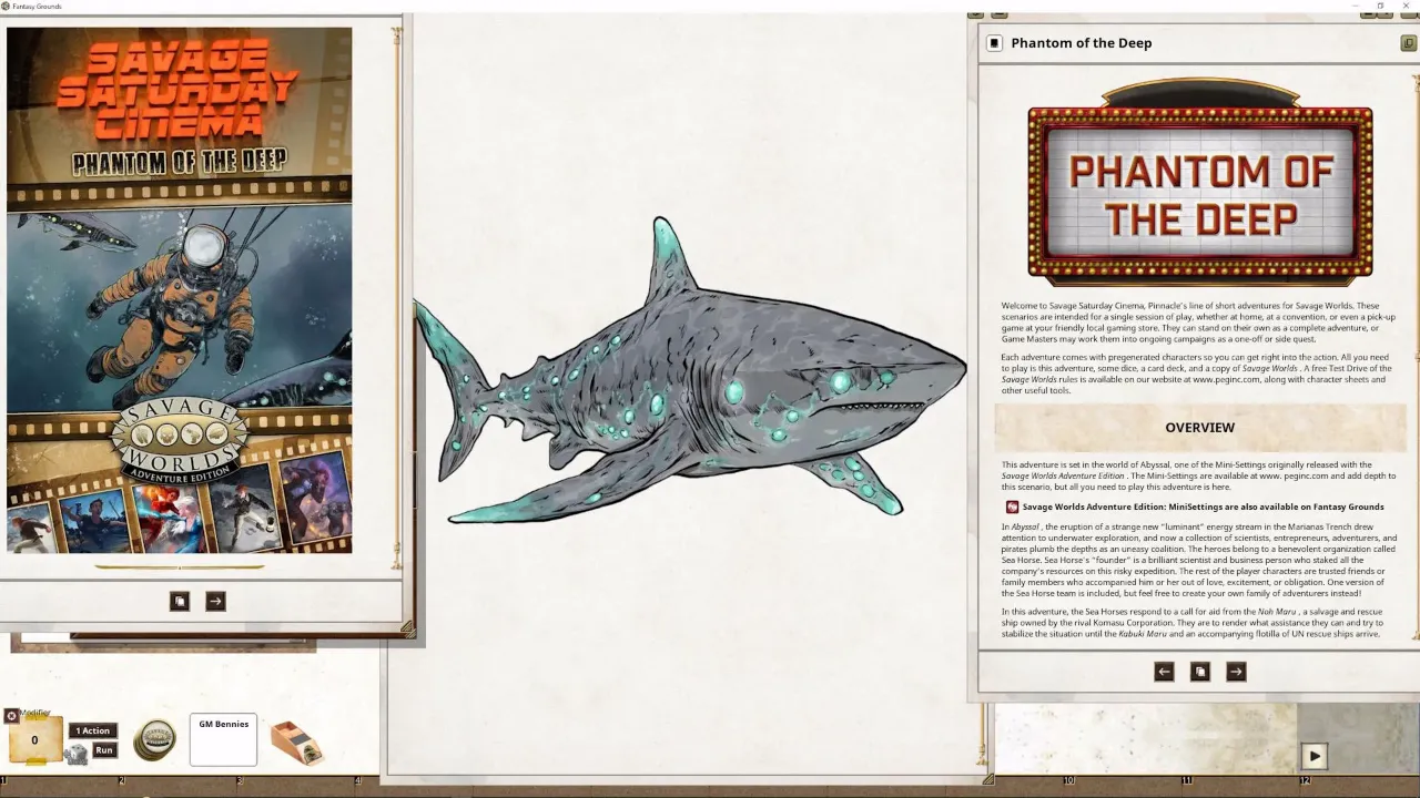 Savage Saturday Cinema: Phantom of the Deep for Fantasy Grounds