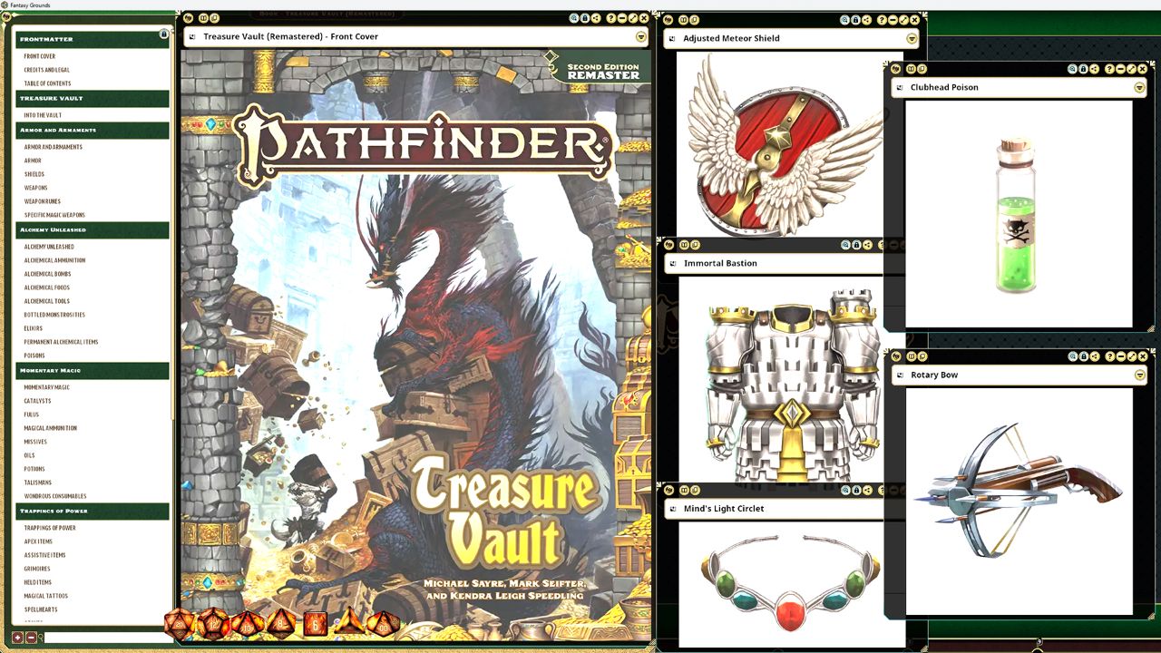 Pathfinder 2 RPG - Treasure Vault (Remastered) for Fantasy Grounds