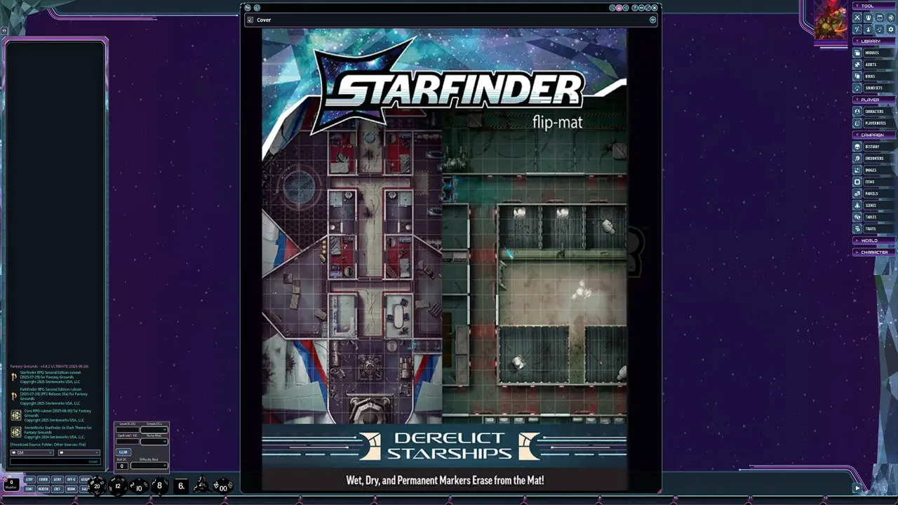 Starfinder 2 RPG - Starfinder Flip-Mat: Derelict Starships for Fantasy ...