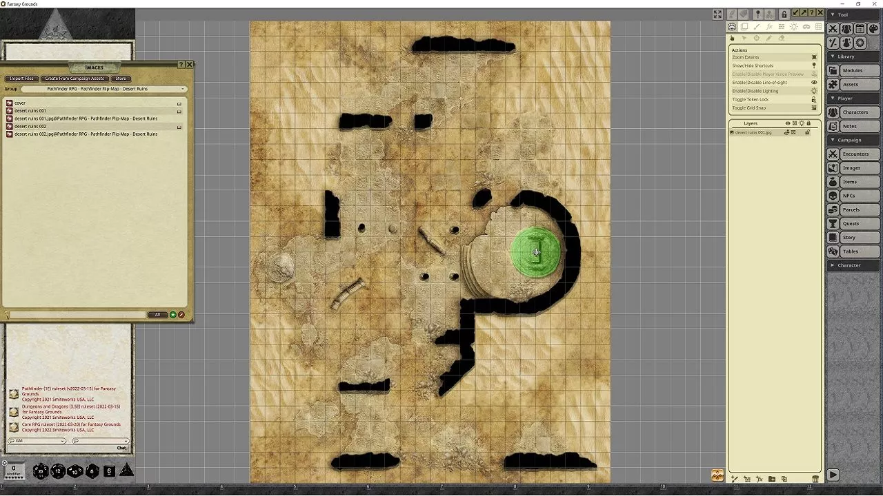 Pathfinder RPG - Pathfinder Flip-Mat - Desert Ruins for Fantasy Grounds