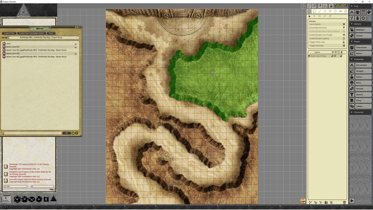 Pathfinder RPG - Pathfinder Flip-Mat - Desert Ruins for Fantasy Grounds