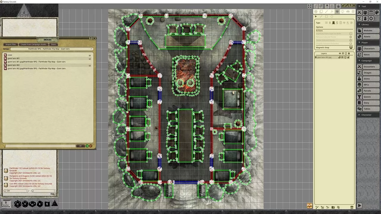 Pathfinder RPG - Pathfinder Flip-Mat - Giant lairs for Fantasy Grounds