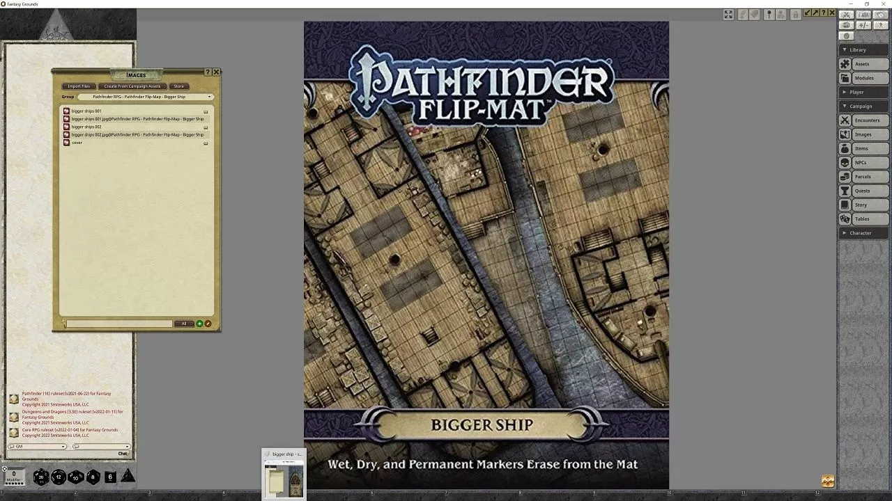 Pathfinder RPG - Pathfinder Flip-Mat - Bigger Ship for Fantasy Grounds