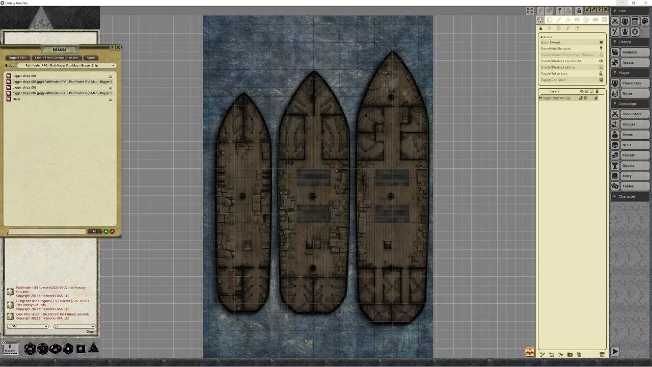 Pathfinder RPG - Pathfinder Flip-Mat - Bigger Ship for Fantasy Grounds