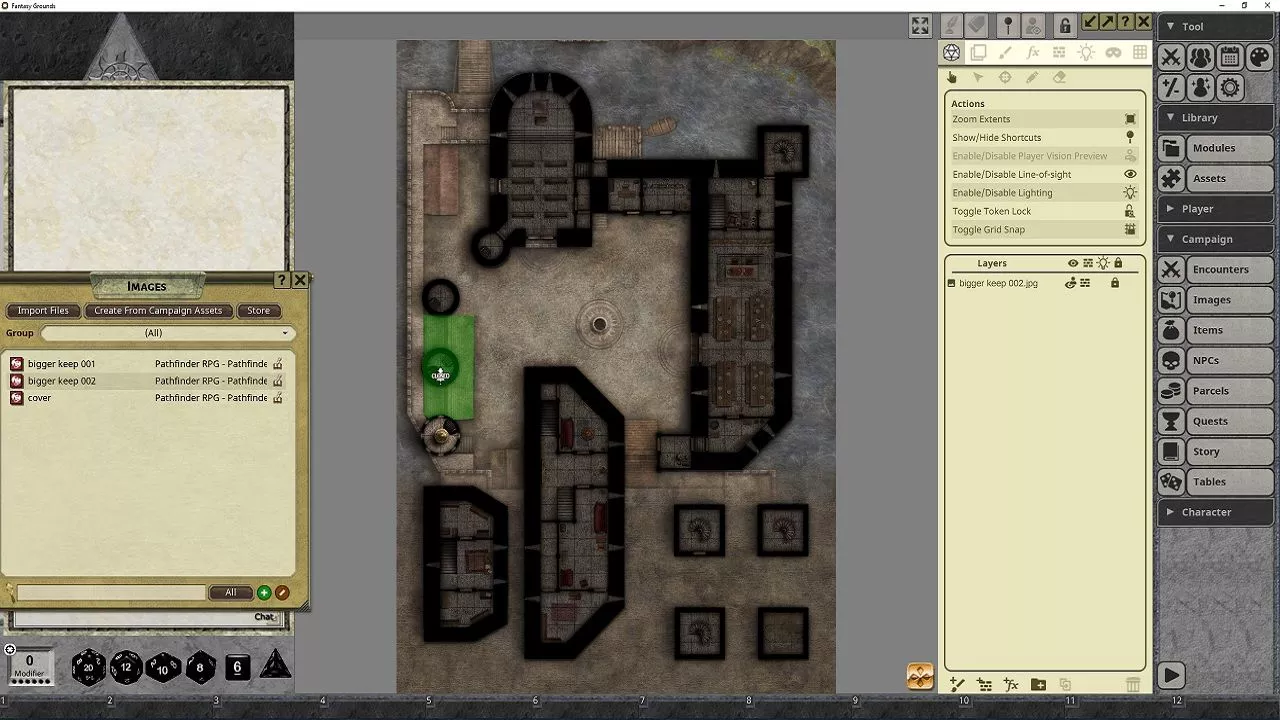 Pathfinder RPG - Pathfinder Flip-Mat - Bigger Keep for Fantasy Grounds