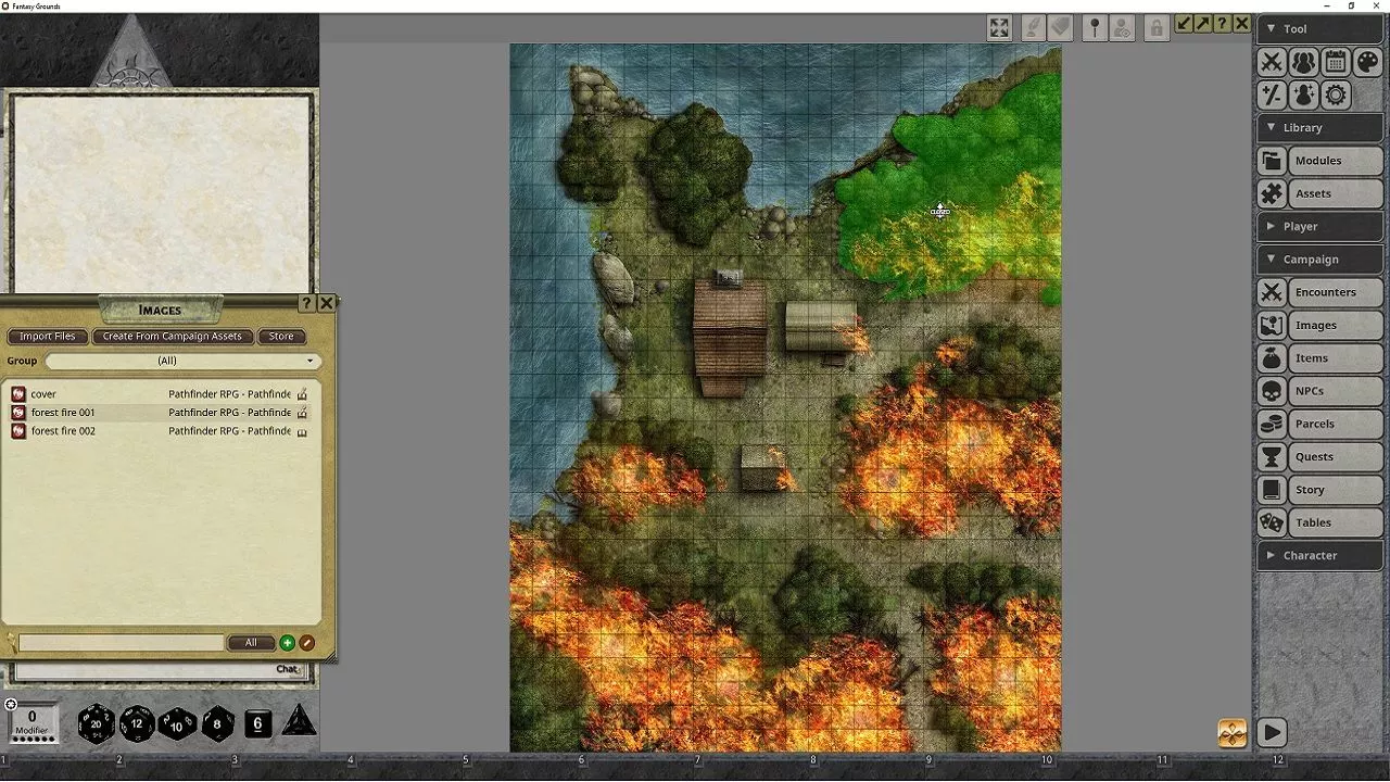 Pathfinder RPG - Pathfinder Flip-Mat - Forest Fire for Fantasy Grounds