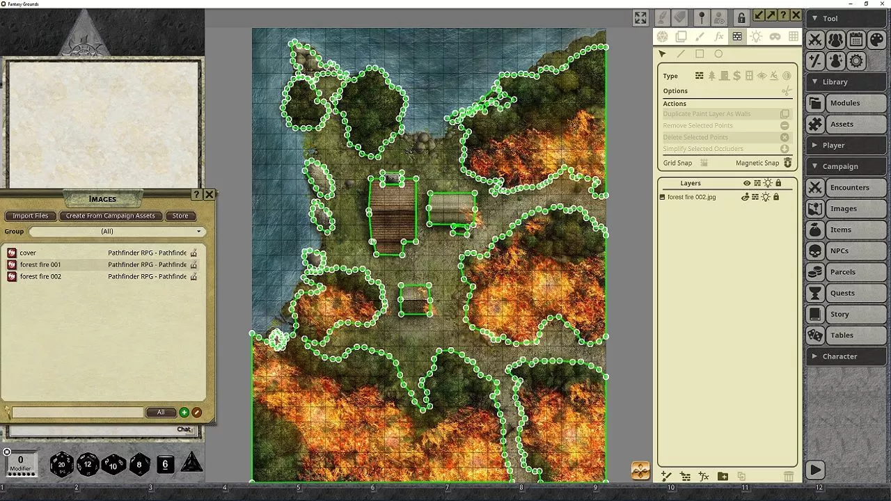 Pathfinder RPG - Pathfinder Flip-Mat - Forest Fire for Fantasy Grounds
