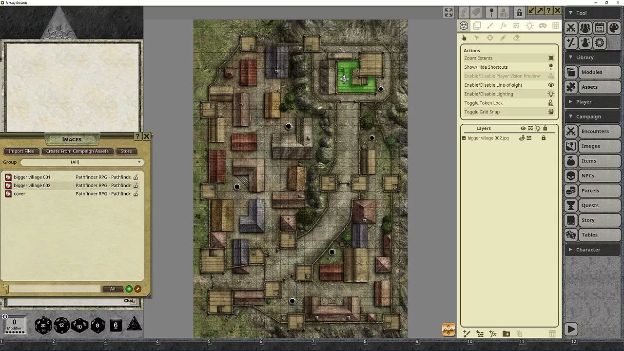 Pathfinder RPG - Pathfinder Flip-Mat - Bigger Village for Fantasy Grounds