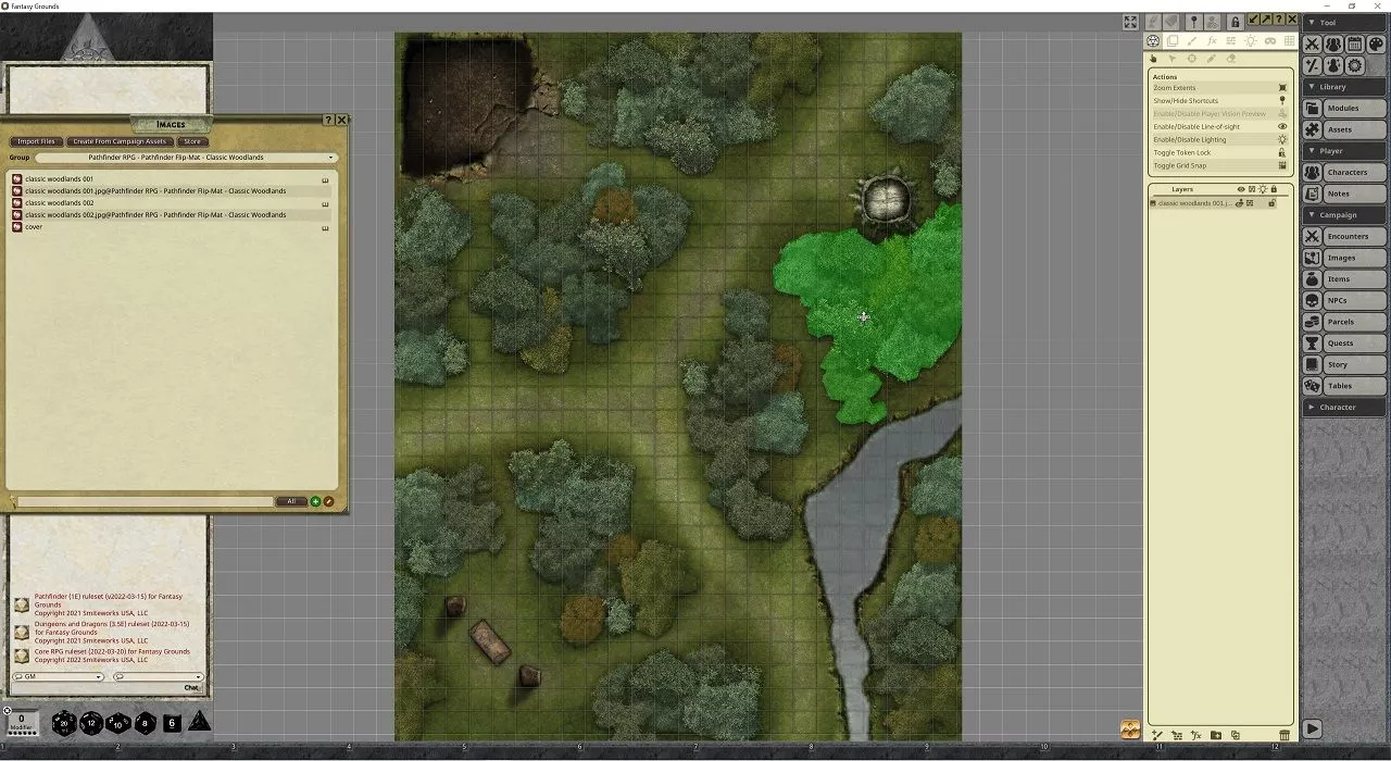 Pathfinder RPG - Pathfinder Flip-Mat - Classic Woodlands for Fantasy ...