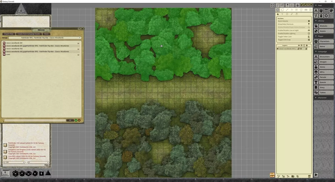 Pathfinder RPG - Pathfinder Flip-Mat - Classic Woodlands for Fantasy ...