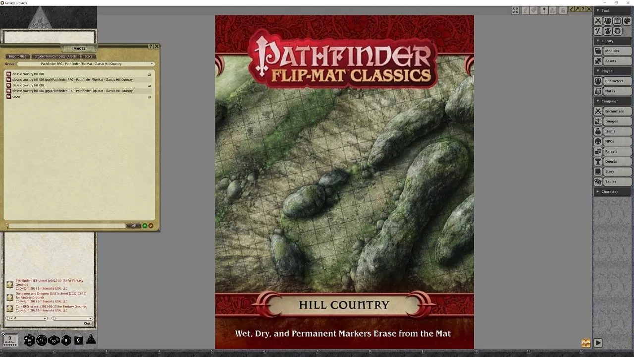 Pathfinder RPG - Pathfinder Flip-Mat - Classic Hill Country for Fantasy ...