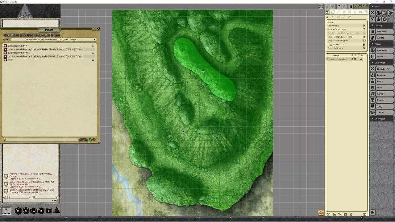 Pathfinder RPG - Pathfinder Flip-Mat - Classic Hill Country for Fantasy ...