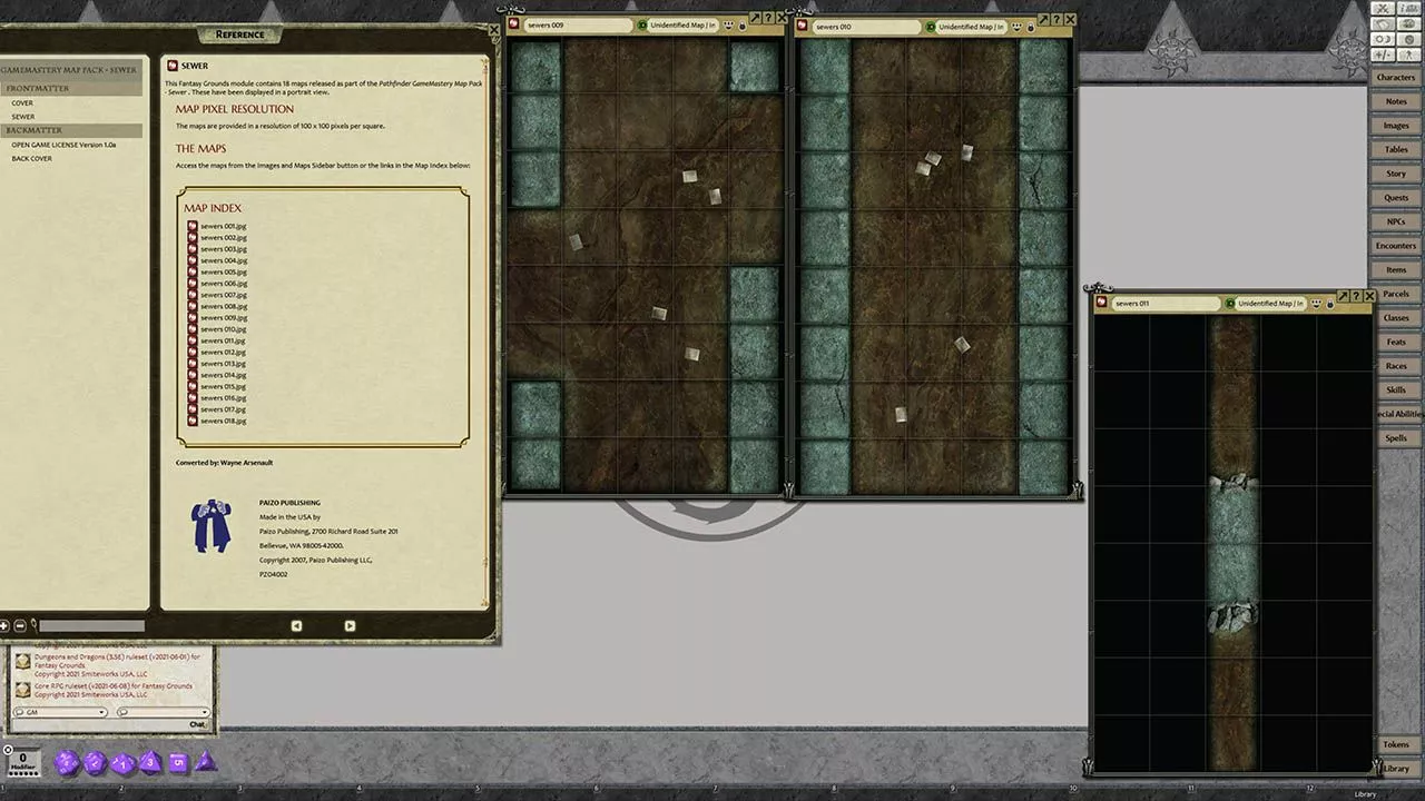 Pathfinder RPG - GameMastery Map Pack: Sewers for Fantasy Grounds