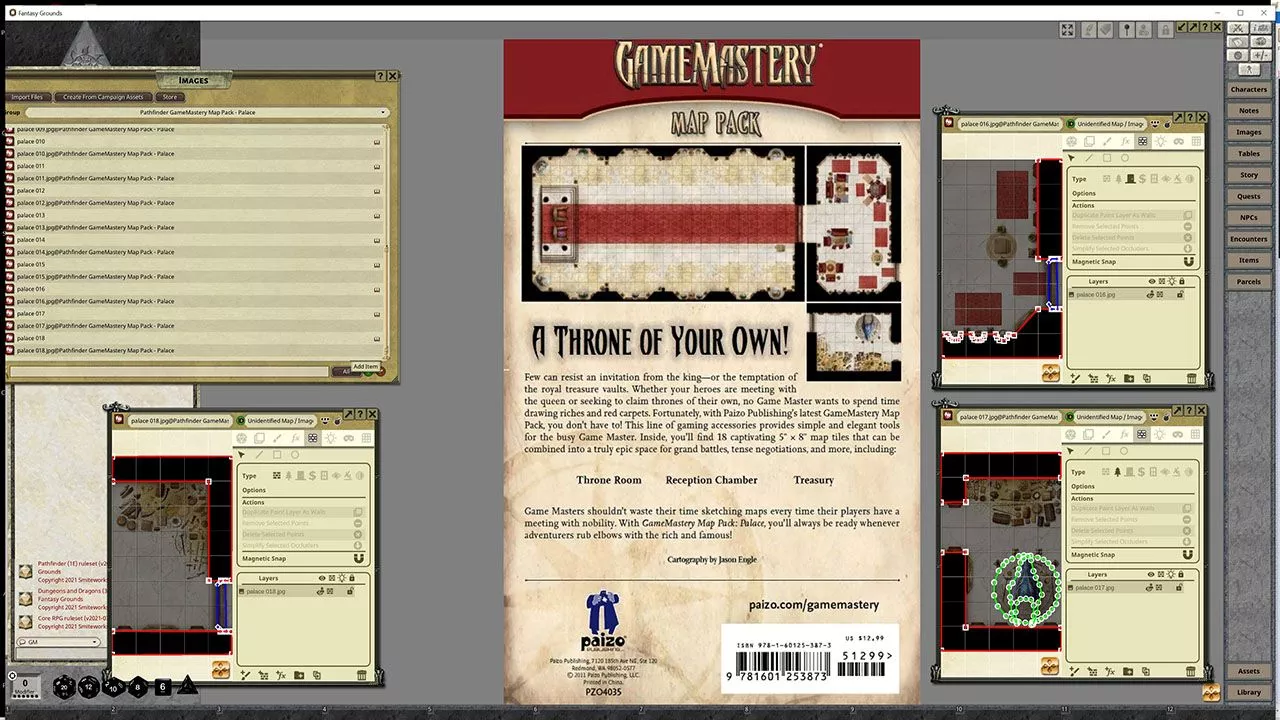 Pathfinder RPG - GameMastery Map Pack: Palace for Fantasy Grounds