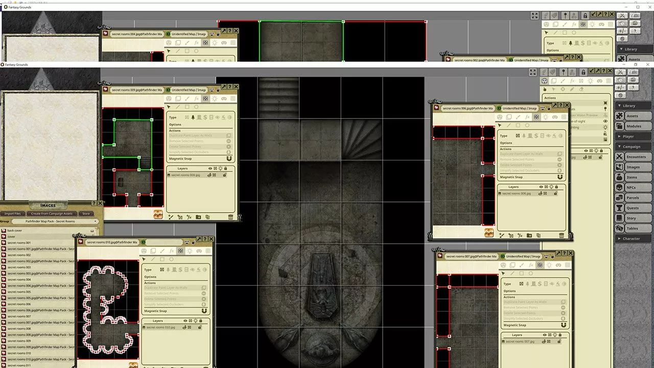 Pathfinder RPG - Map Pack: Secret Rooms for Fantasy Grounds