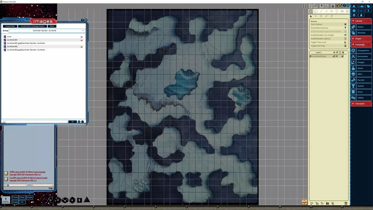 Starfinder RPG - Flipmat - Ice World for Fantasy Grounds