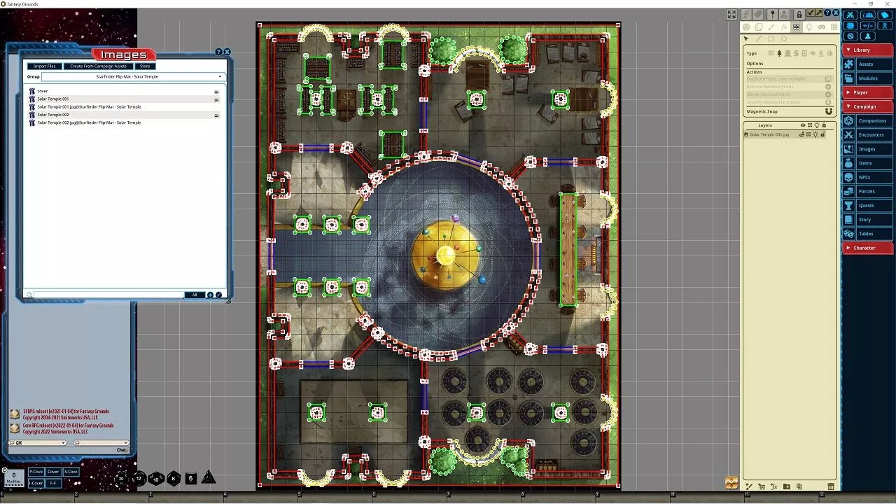 Starfinder RPG - FlipMat - Solar Temple for Fantasy Grounds