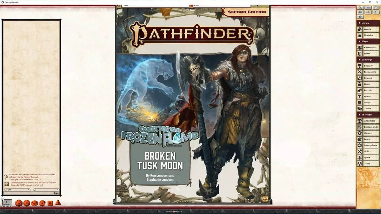 Pathfinder 2 RPG - Quest for the Frozen Flame AP 1: Broken Tusk Moon ...