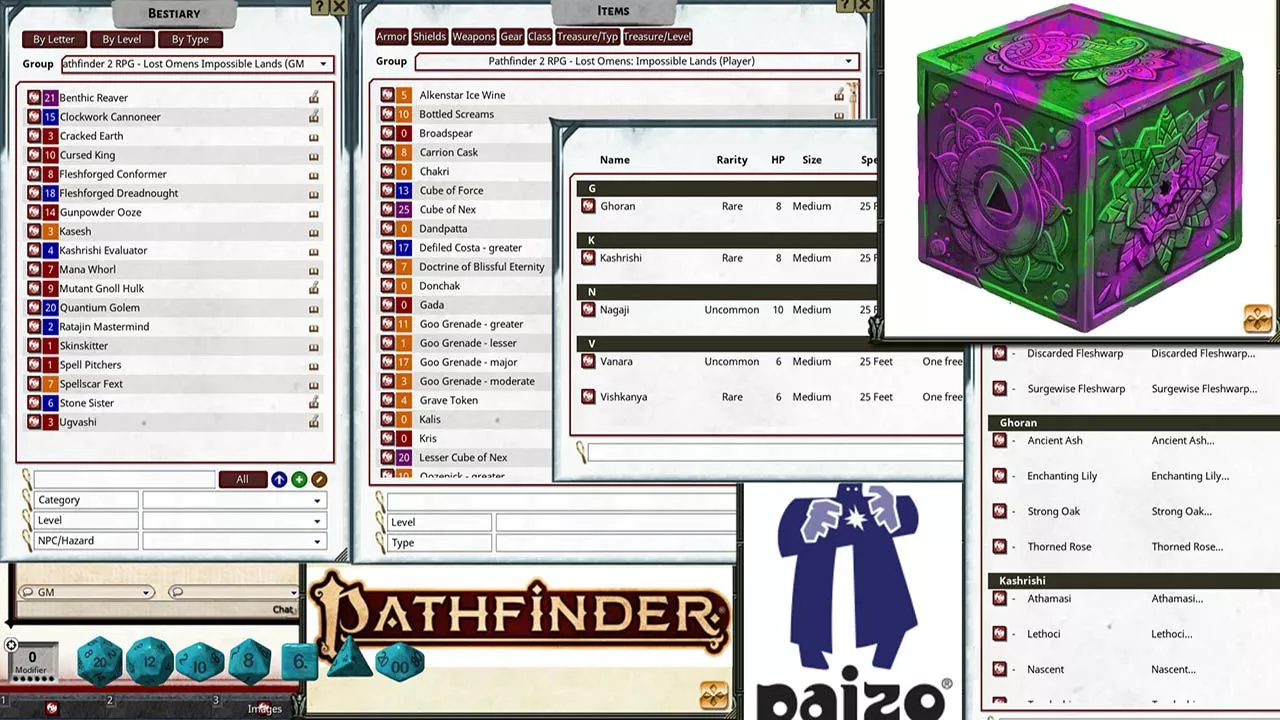 Pathfinder 2 RPG - Lost Omens: Impossible Lands for Fantasy Grounds