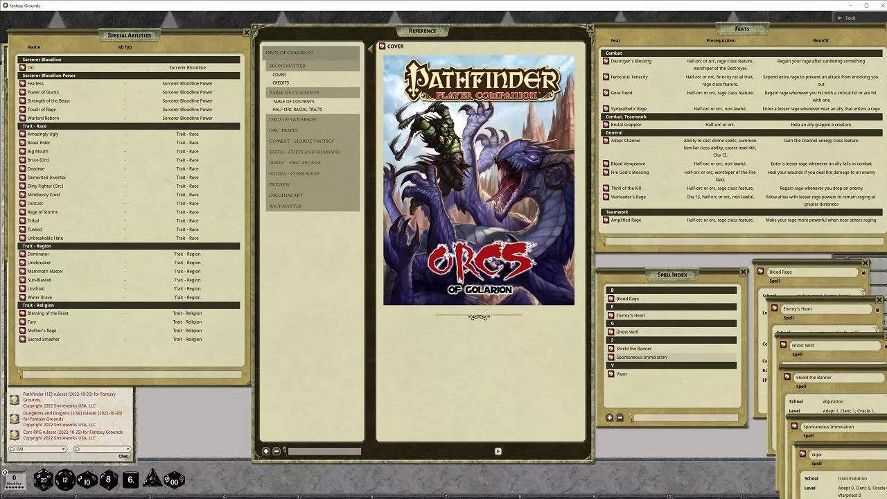 Pathfinder RPG - Pathfinder Companion: Orcs of Golarion for Fantasy Grounds