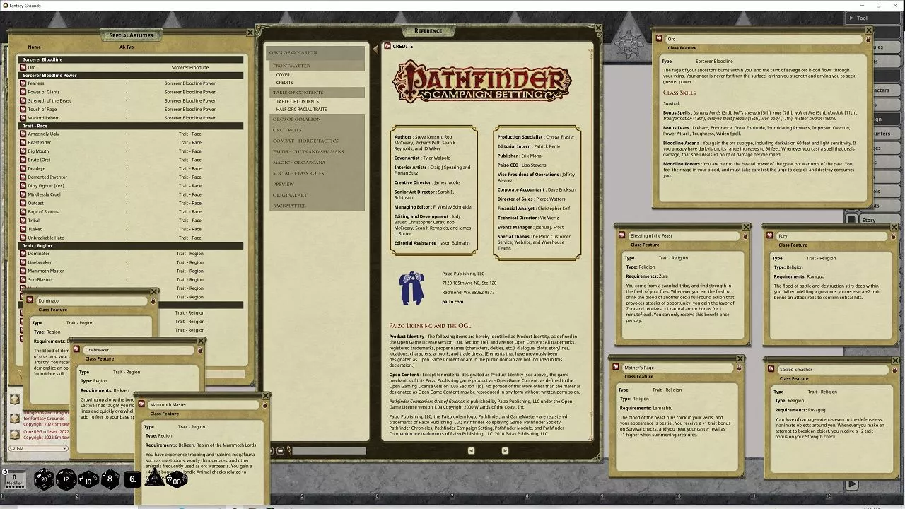 Pathfinder RPG - Pathfinder Companion: Orcs of Golarion for Fantasy Grounds