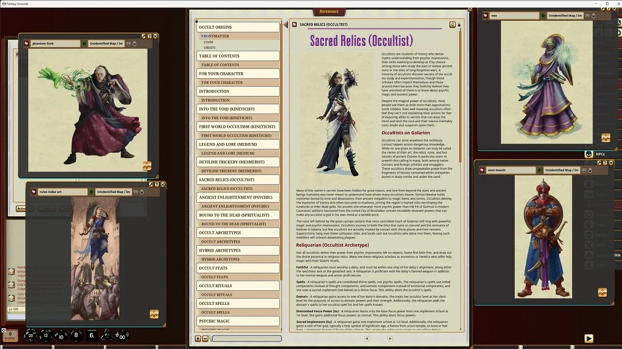 Pathfinder RPG - Pathfinder Companion: Occult Origins for Fantasy Grounds