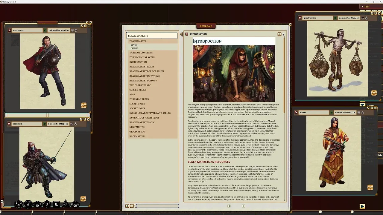 Pathfinder RPG - Pathfinder Companion: Black Markets for Fantasy Grounds