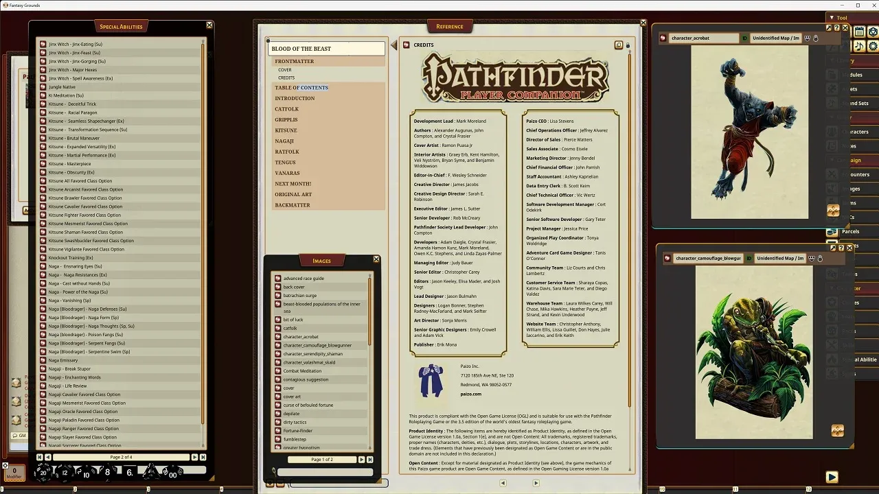 Pathfinder RPG - Pathfinder Companion: Blood of the Beast for Fantasy ...